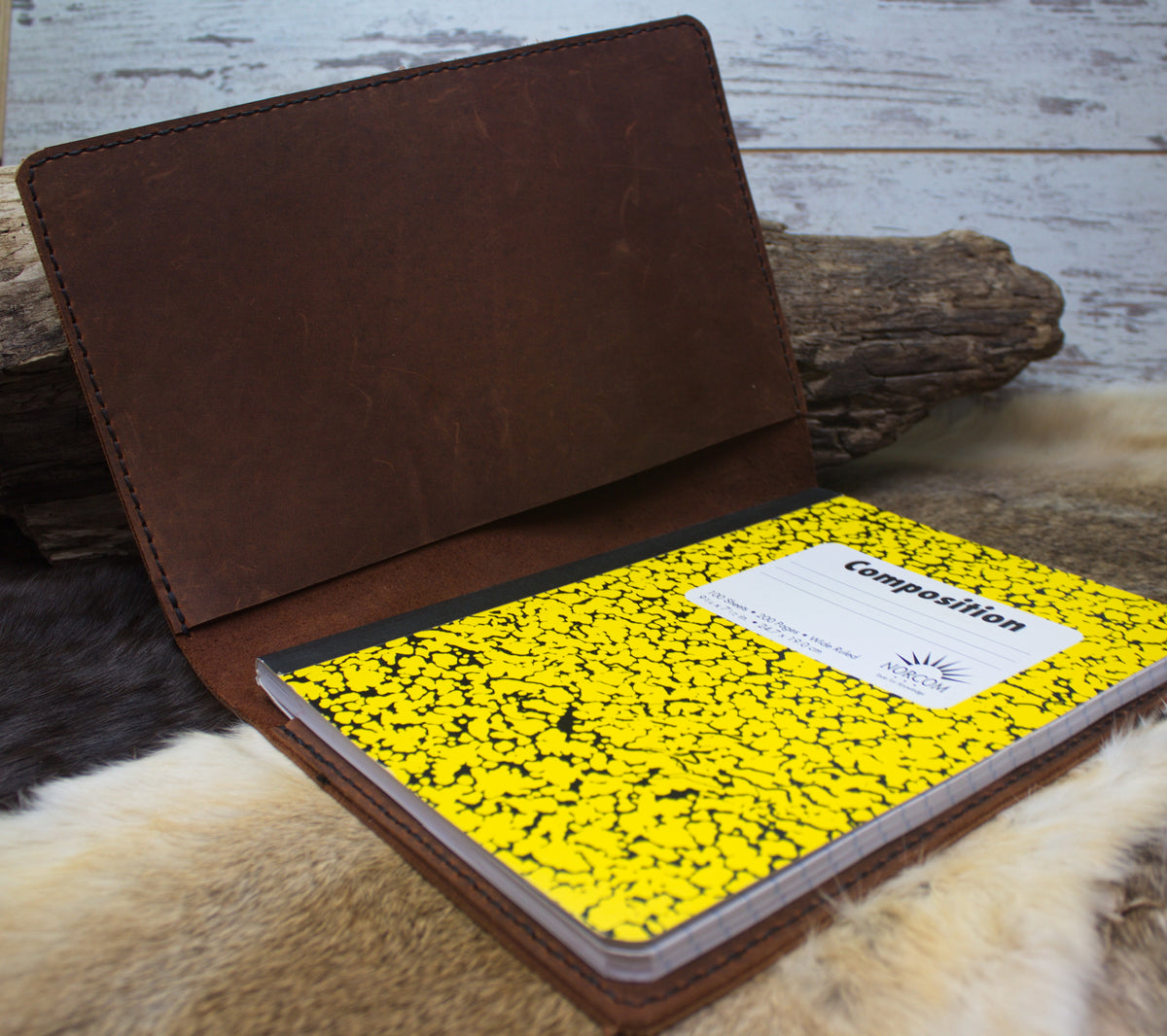 Leather Notebook Cover, Portfolio Cover Composition Notebook ...