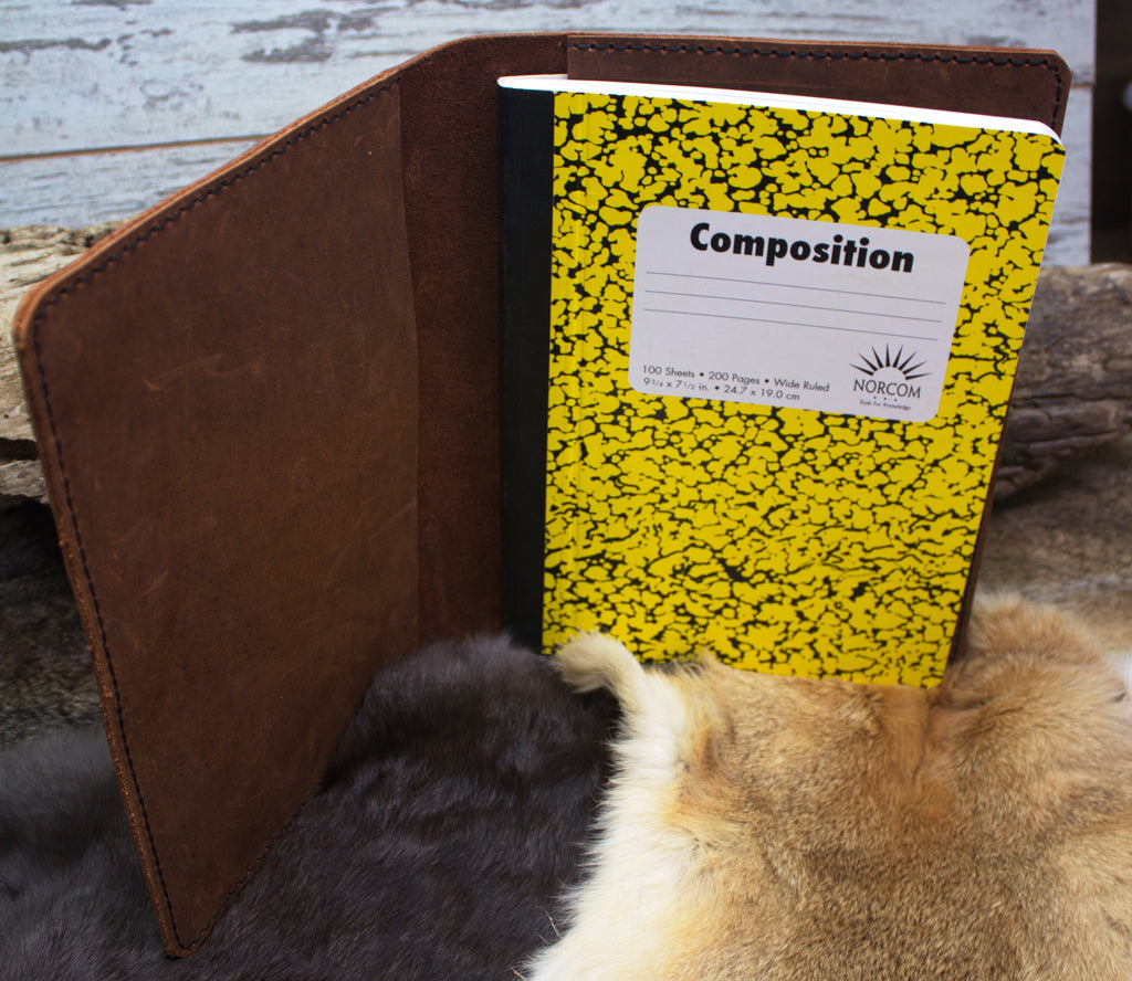 Leather Notebook Cover, Portfolio Cover Composition Notebook ...