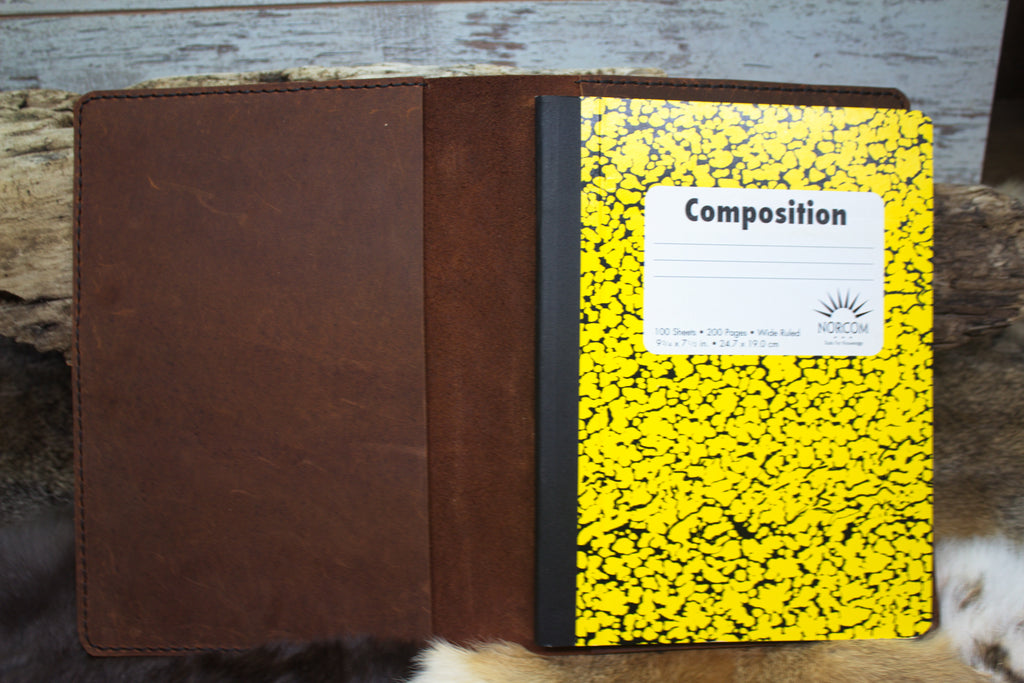 Leather Notebook Cover, Portfolio Cover Composition Notebook ...
